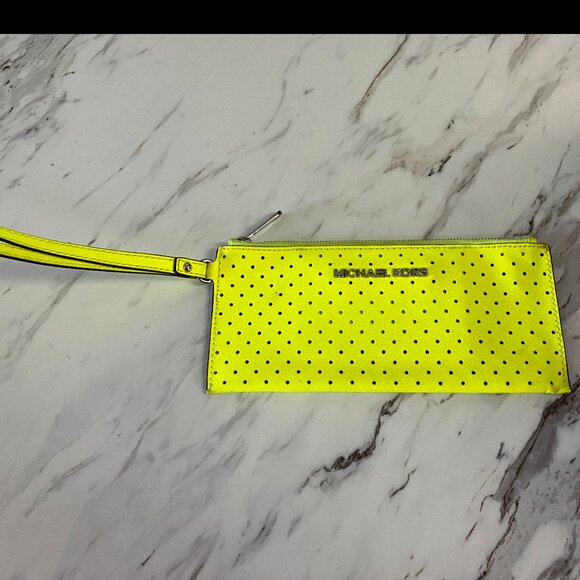 Michael Kors | Bags | Neon Yellow Michael Kors Wristlet | Poshmark